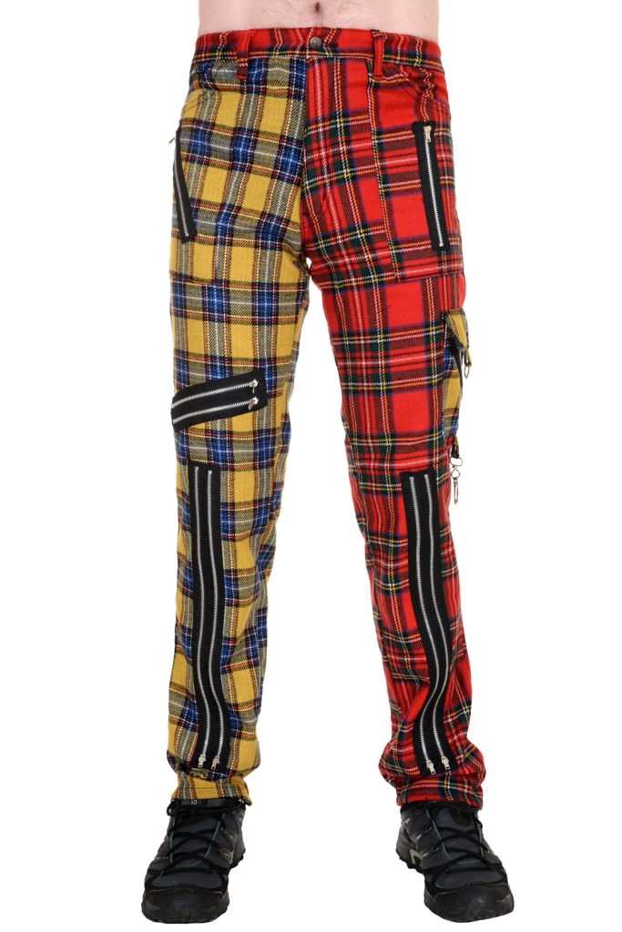 Red and Yellow Zip Bondage Split Leg Pants – Tiger of London